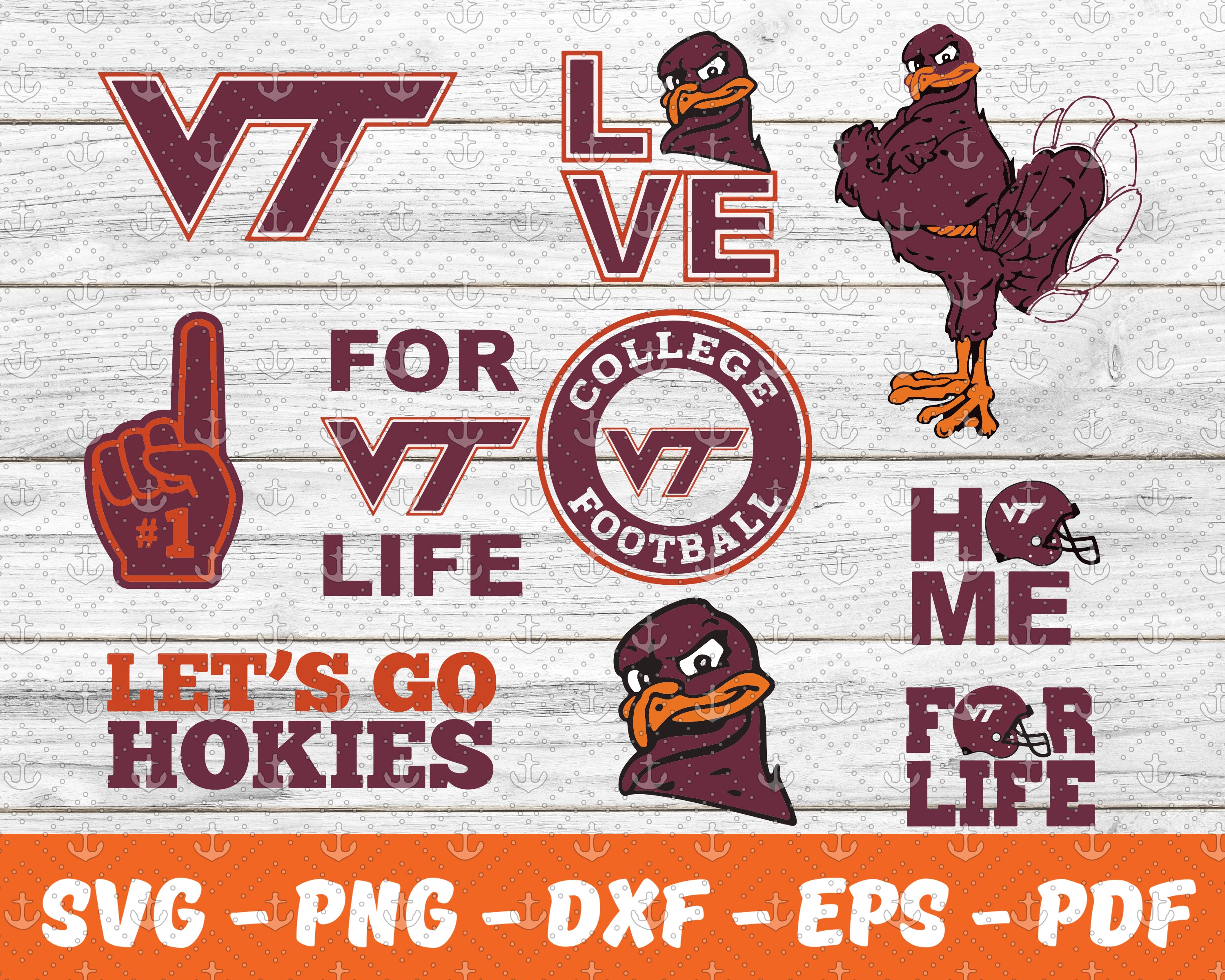 Virginia Tech Hokies Bundle Svg, Football Svg ,Sport Svg, Sport Bundle ...