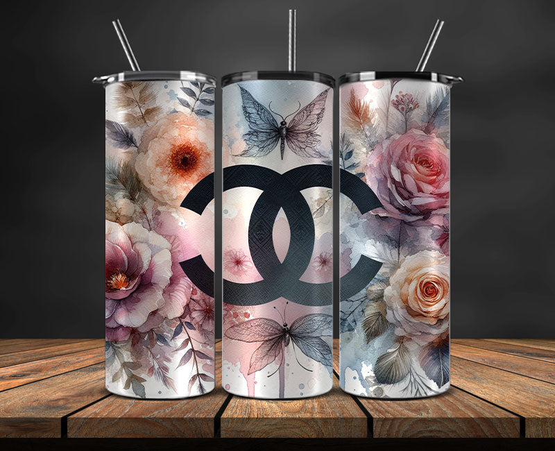 Chanel Tumbler Wrap, Chanel Tumbler Png, Chanel Logo, Luxury Tumbler W ...