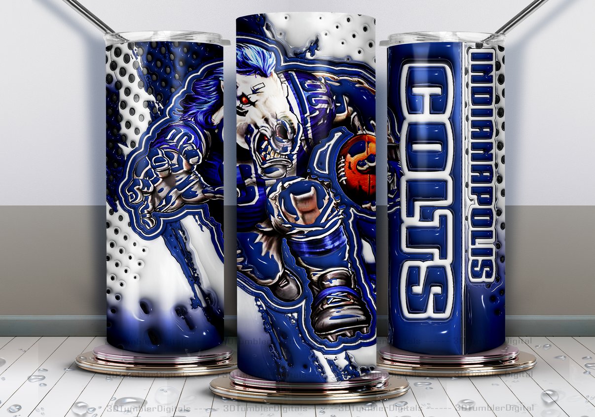 Colts Tumbler Wrap , 3D Nfl Tumbler Wrap, Nfl Mascot Tumbler 23 – Bundlepng