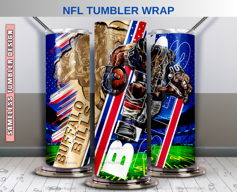Buffalo Tumbler Wrap , Nfl Wood Mascot Tumbler Wrap, Nfl Mascot Tumble ...