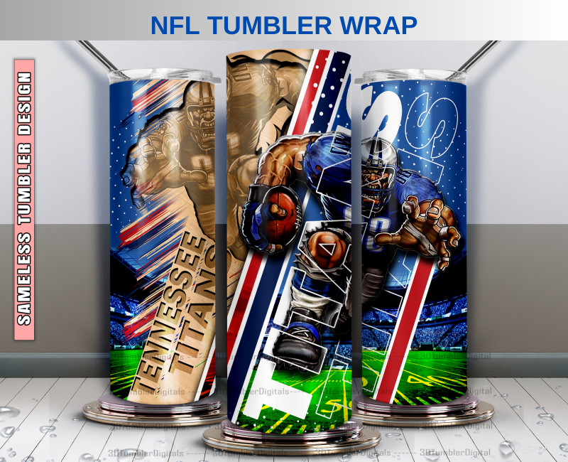 Titans Tumbler Wrap , Nfl Wood Mascot Tumbler Wrap, Nfl Mascot Tumbler ...